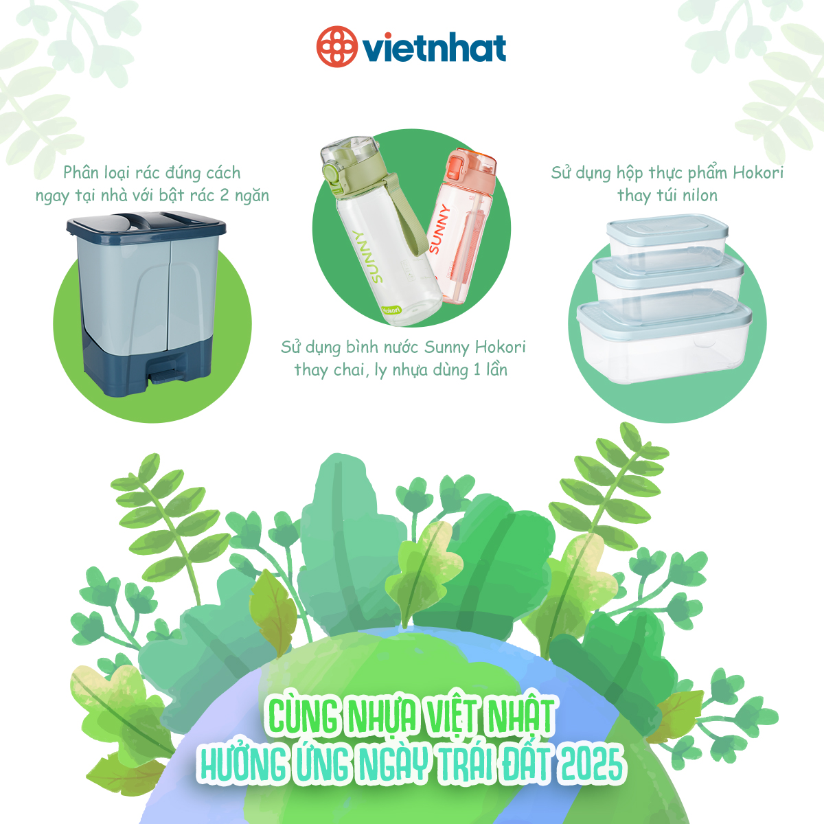 HƯỞNG ỨNG NGÀY TRÁI ĐẤT 2025, CÙNG NHỰA VIỆT NHẬT CHUNG TAY BẢO VỆ MÔI ...